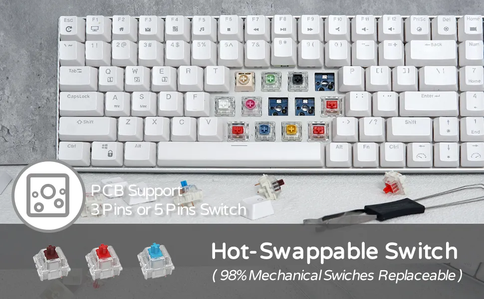 RK ROYAL KLUDGE RK100 Pro Mechanical Keyboard - Ztore